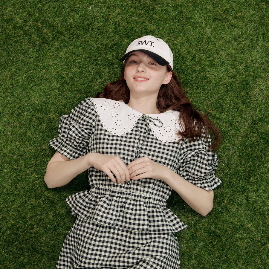 제대로 만든옷 TBH SHOP : J펀칭빅카라체크원피스