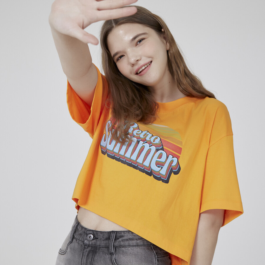 제대로 만든옷 TBH SHOP : J그래픽크롭언발티셔츠(ECO)