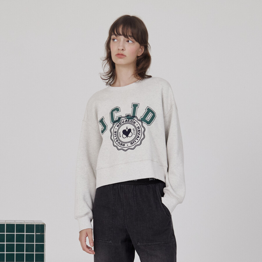 제대로 만든옷 TBH SHOP : J레터링크롭기모맨투맨(ECO)