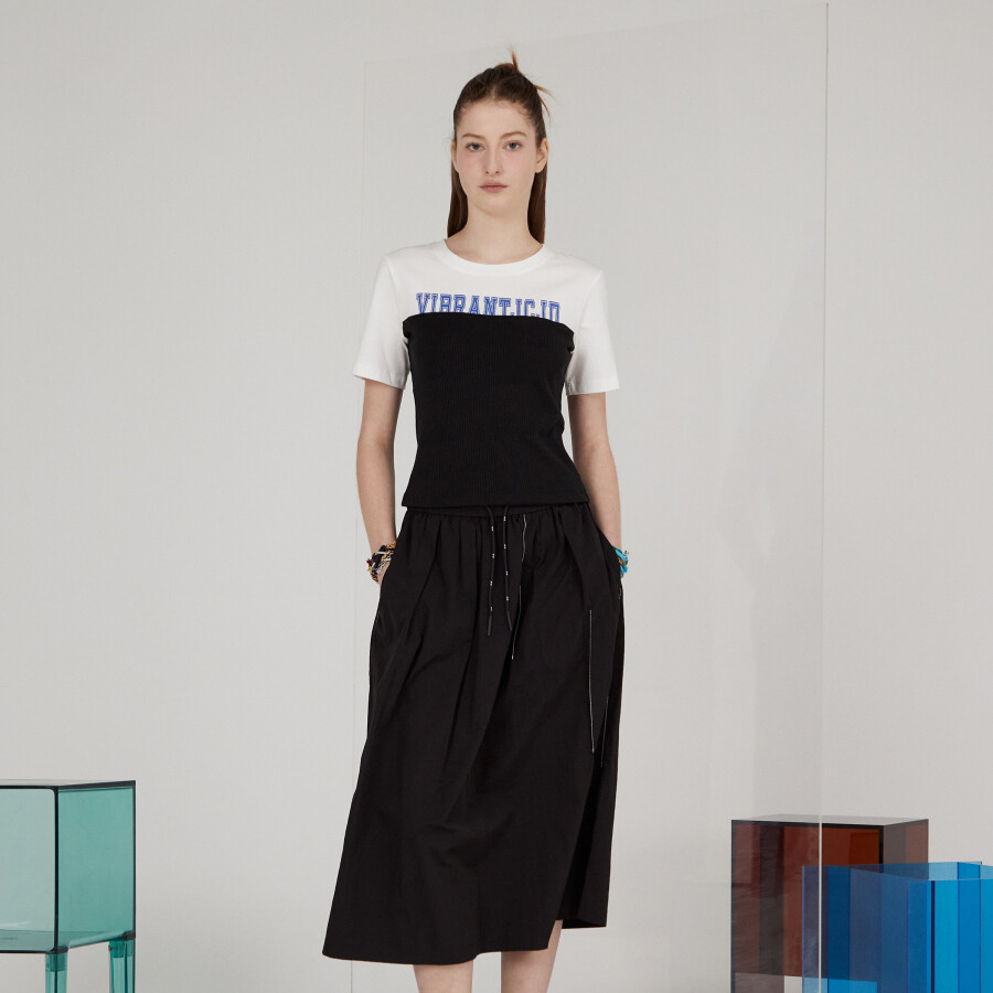 제대로 만든옷 TBH SHOP : J골지배색슬림티셔츠