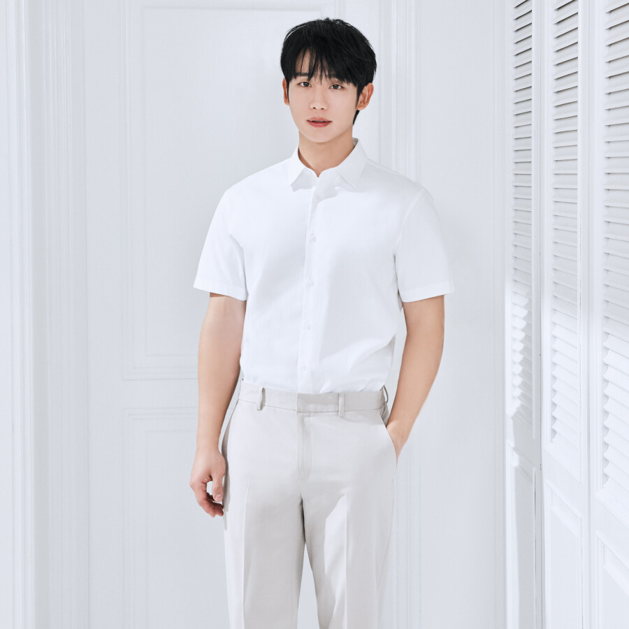 제대로 만든옷 TBH SHOP : [1+1][이지케어]정해인스판솔리드반팔드레스셔츠_세미