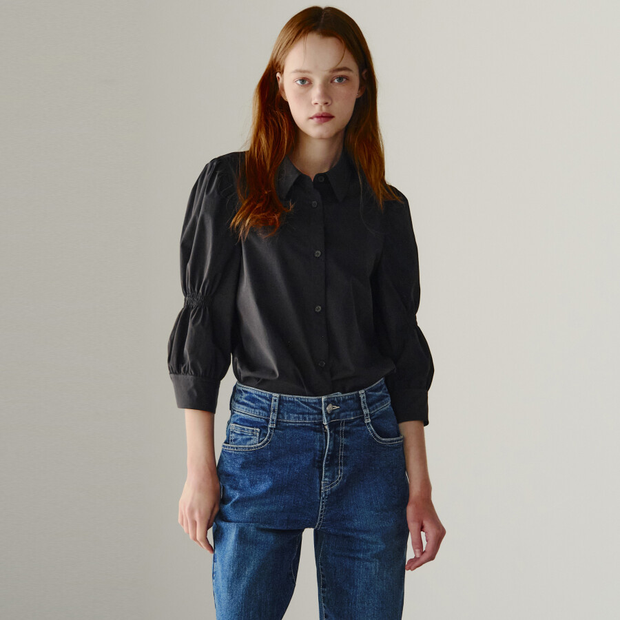 제대로 만든옷 TBH SHOP : 스모킹소매7부블라우스