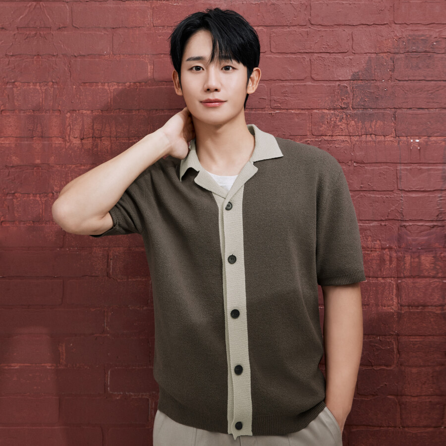 제대로 만든옷 TBH SHOP : 정해인카라배색반팔가디건