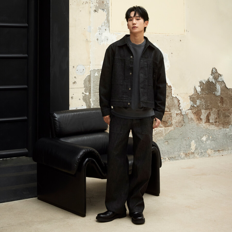 제대로 만든옷 TBH SHOP : 정해인 퍼티그블랙로우데님팬츠