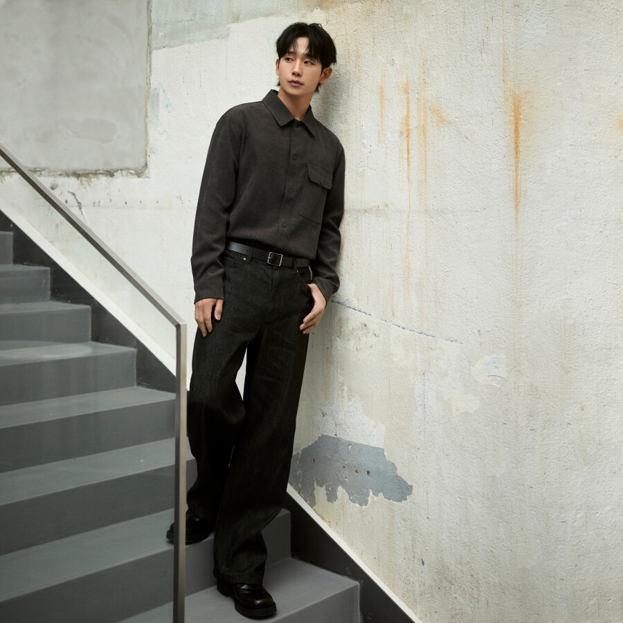 제대로 만든옷 TBH SHOP : 정해인와이드블랙로우데님팬츠