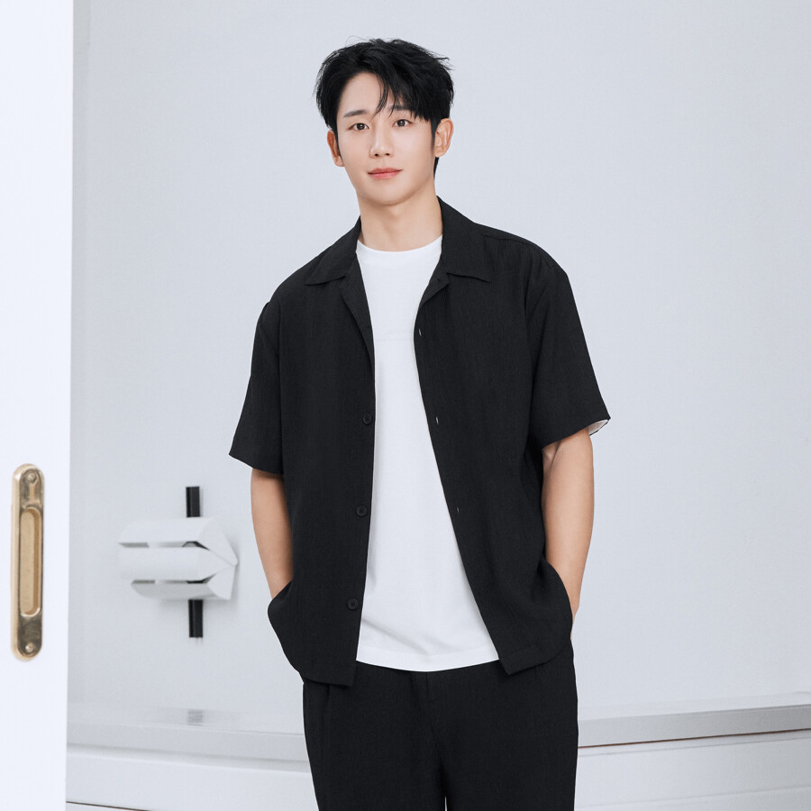 제대로 만든옷 TBH SHOP : 정해인크링클풀오픈세미오버핏반팔셔츠