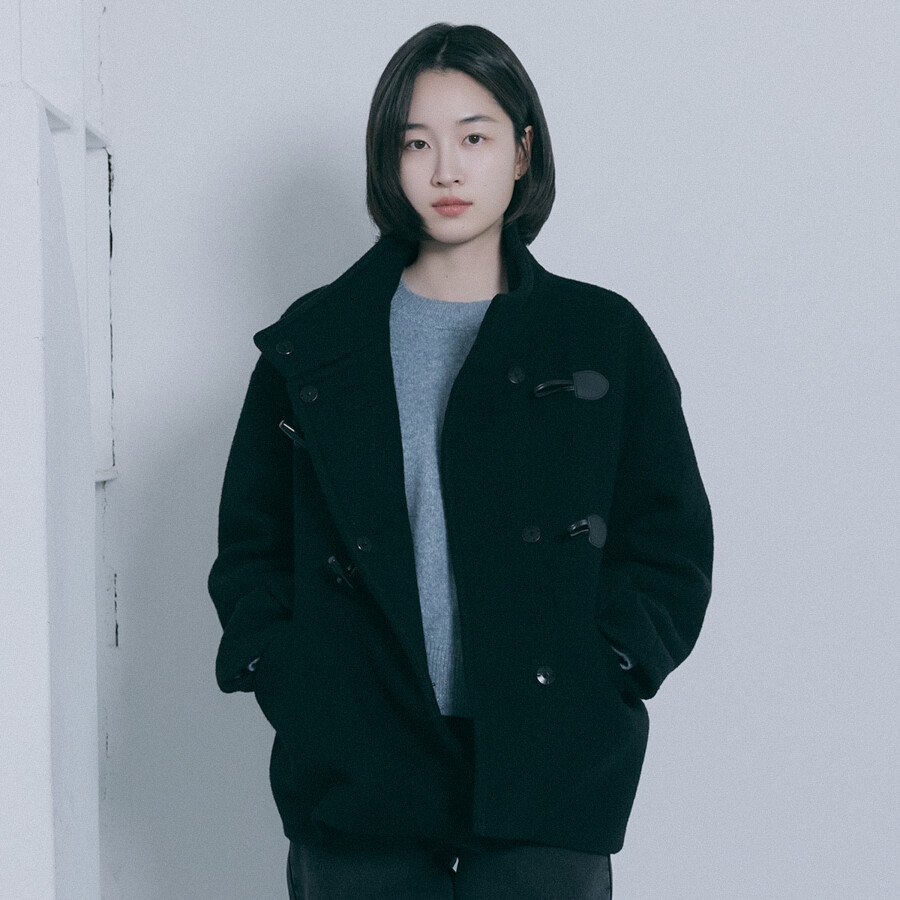 제대로 만든옷 TBH SHOP : 원지안 하이넥부클하프코트
